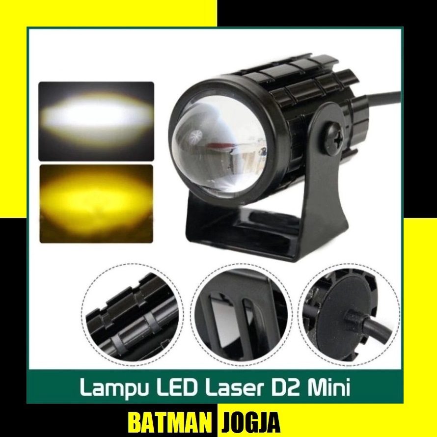 Jual LAMPU TEMBAK LASER PUTIH KUNING spotlight universal mobil motor ...