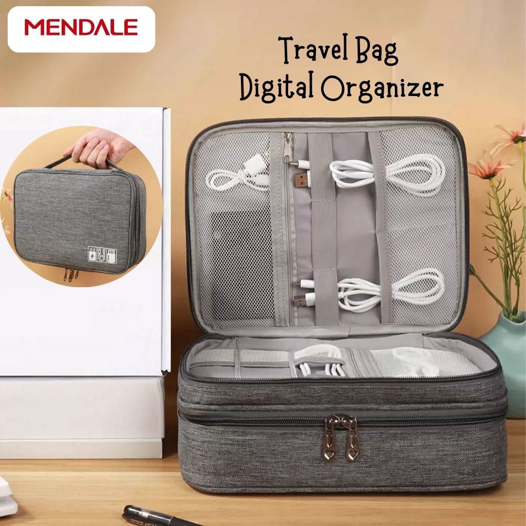 Jual Mendale Travel Bag Digital Organizer 3 Layer Resleting Water ...