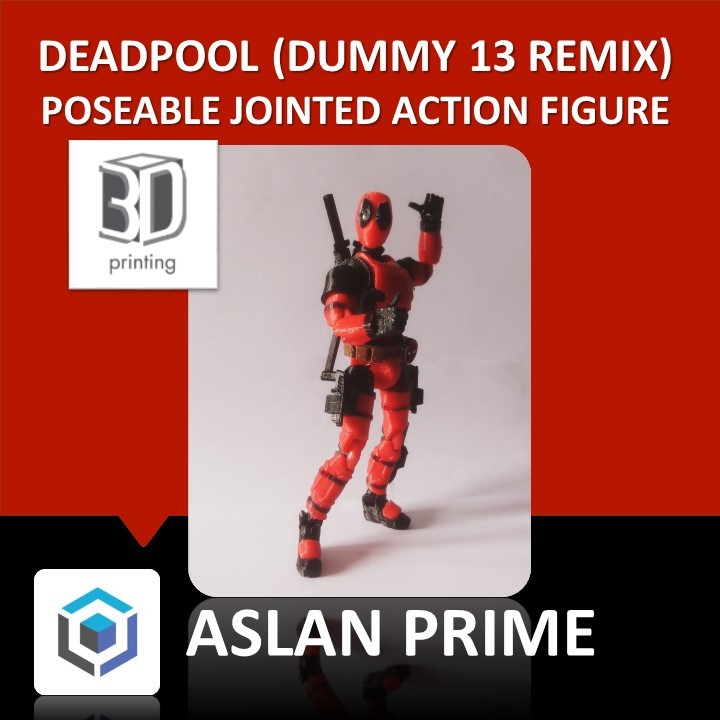 Jual DUMMY 13 DEADPOOL EDITION JOINTED POSEABLE ACTION FIGURE 3D Print ...