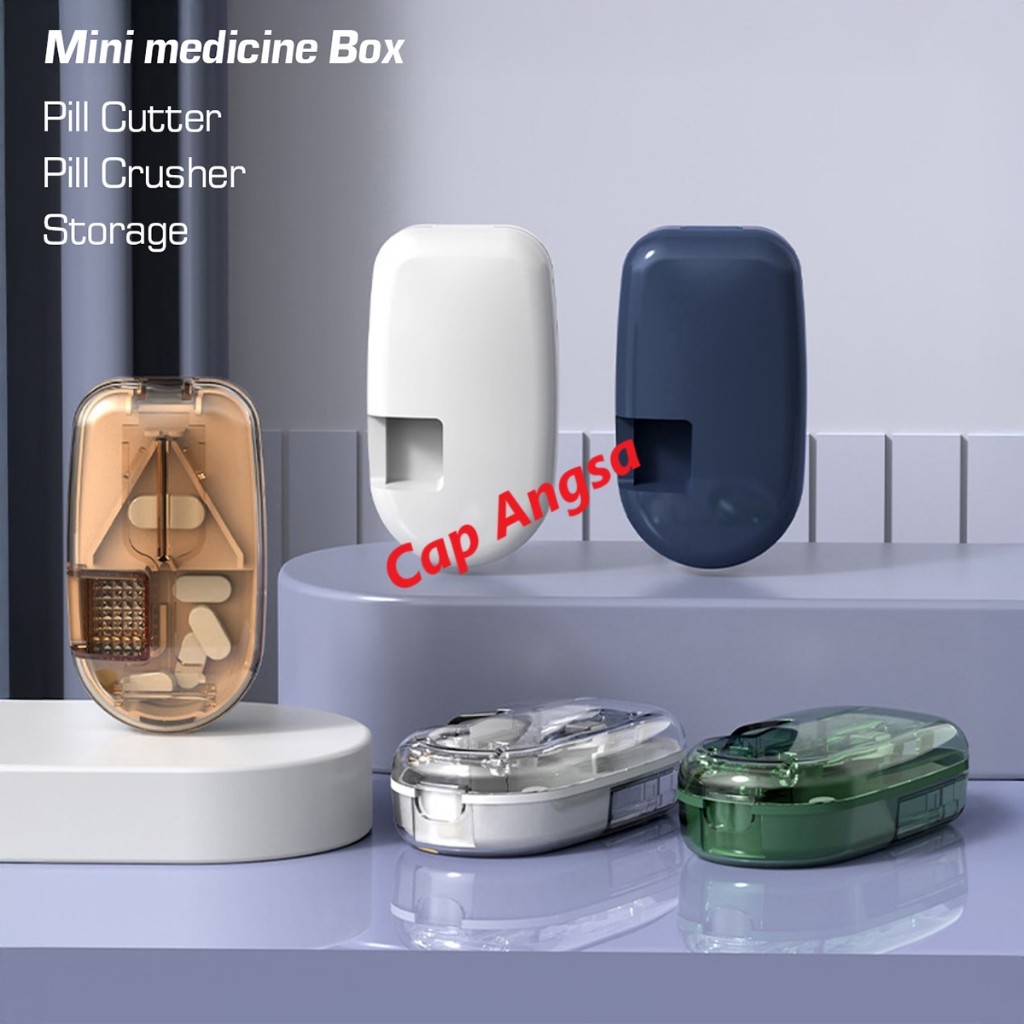 Jual KOTAK PENYIMPANAN OBAT PEMOTONG GERUS GRINDING PIL BOX TABLET ...