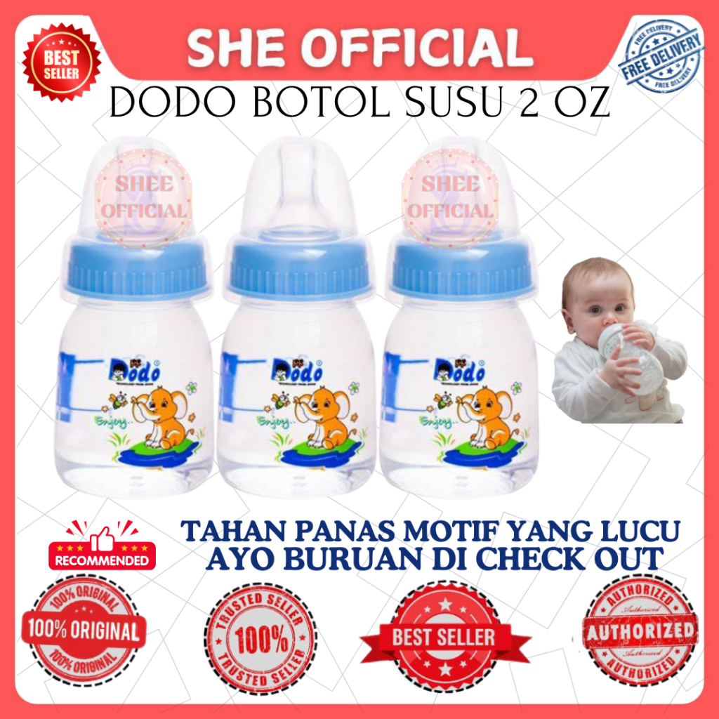 Jual Dodo Botol Susu Pahe 2 OZ | Botol Bayi Tahan Panas Untuk Bayi Baru ...