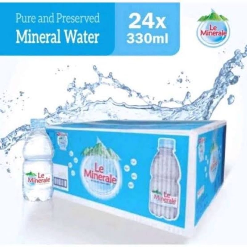 Jual Air Minum Le minerale ukuran 330ml | 1 DUS isi 24 Botol | Shopee ...