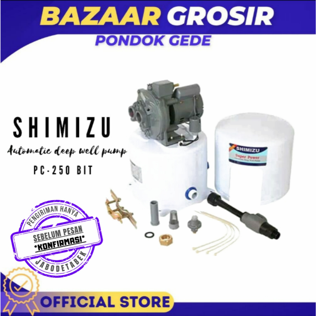 Jual POMPA AIR OTOMATIS SUMUR DALAM PC-250 PC250 BIT SHIMIZU JETPUMP | Shopee Indonesia