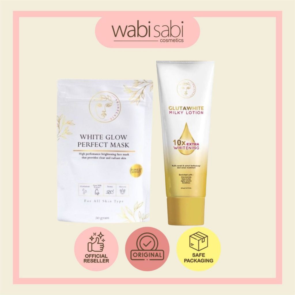 Jual SKINFLAIR - White Glow Perfect Mask | Glutawhite Milky Lotion ...