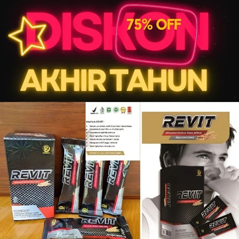 Jual REVIT RENNER ORIGINAL 100% MINUMAN SERBUK RASA APEL PLUS GINSENG ...
