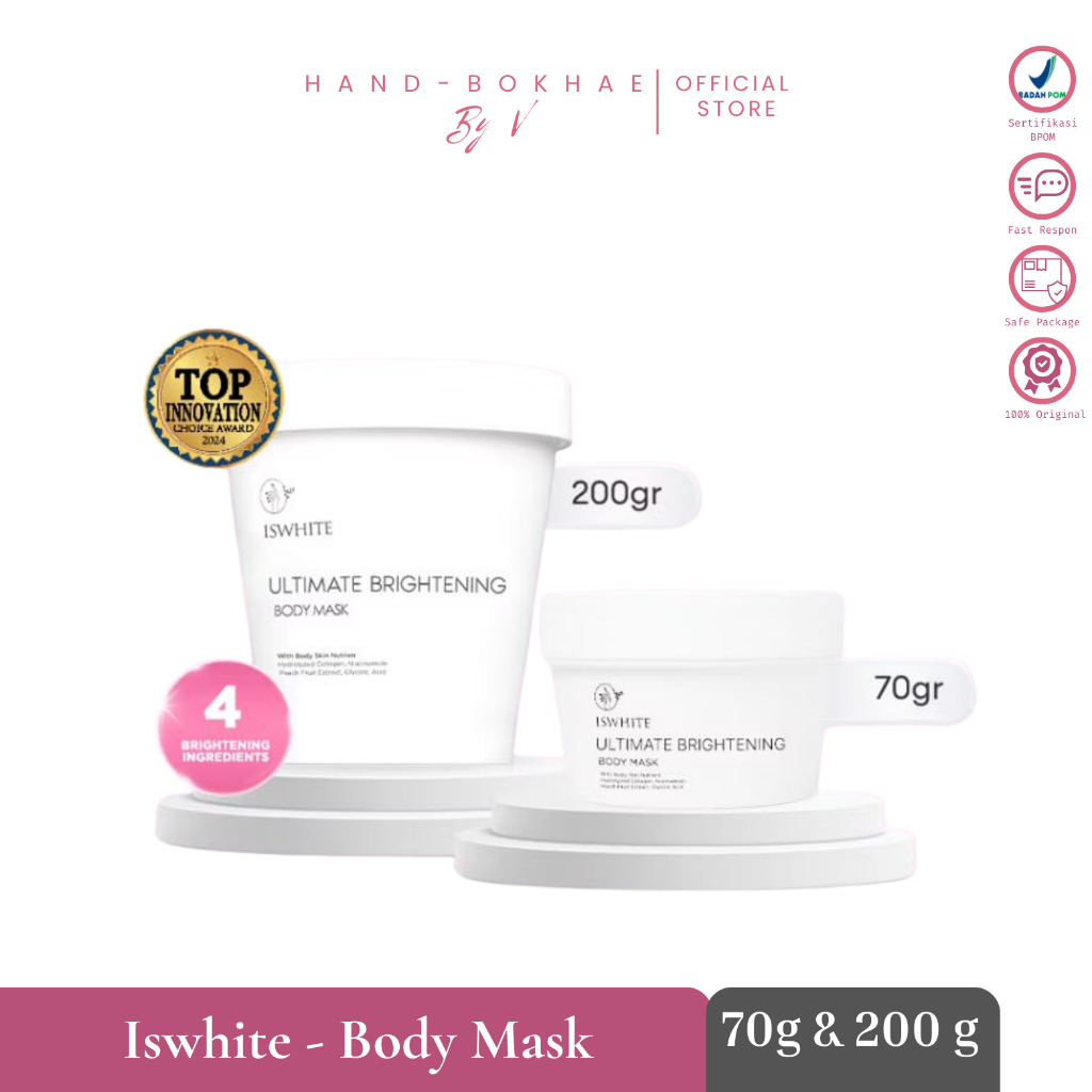 Jual ISWHITE Ultimate Brightening Body Mask 70g dan 200g - Masker Badan ...