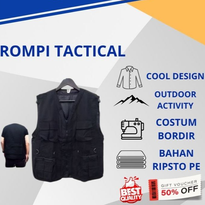 Jual Vest Rompi Casual Tactical Kerja Lapangan Outdoor Pria / Wanita ...