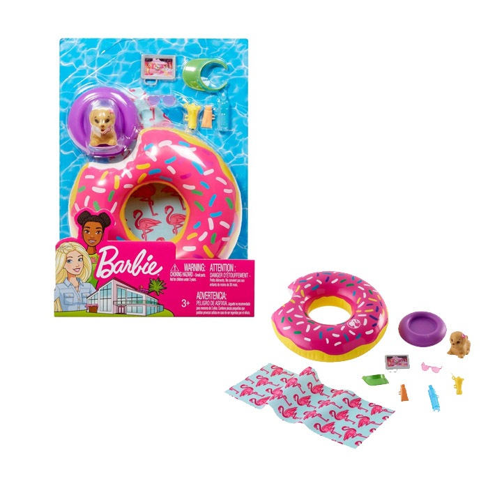 Jual Barbie Outdoor Furniture Set Donut Floaty with Water Squirting ...
