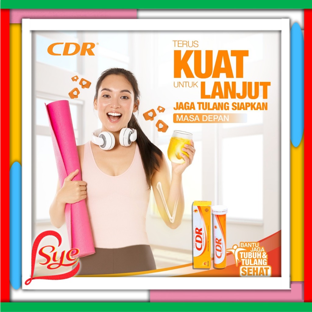 Jual CDR Calcium-D Effervescent 10s & 15s - Vitamin Tulang - Vitamin D ...
