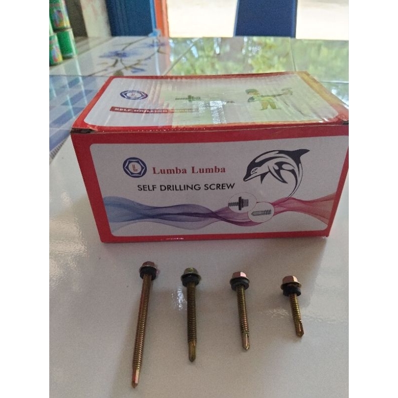 Jual Roofing 50pcs roofing 12x70 roofing 7cm baut sekrup / baut baja ...