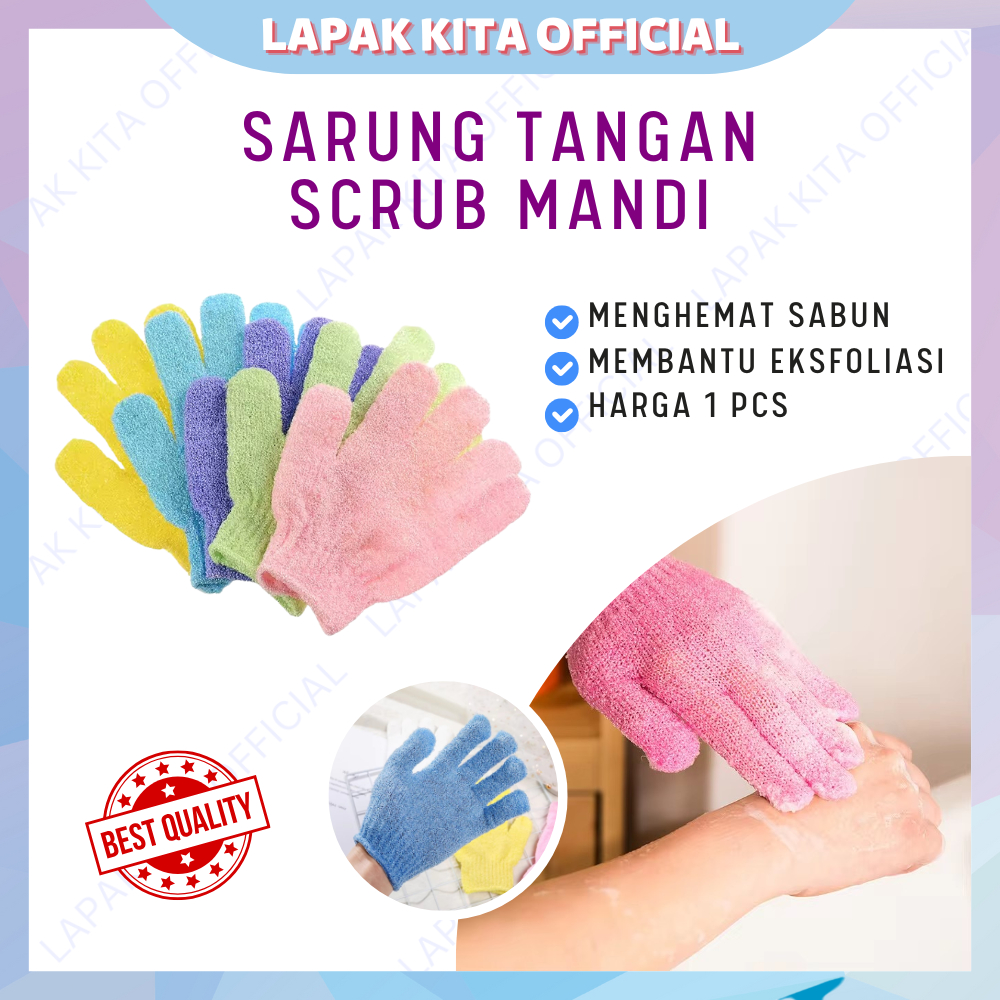 Jual Sarung tangan mandi scrub gosok kulit badan serbaguna body scrub ...