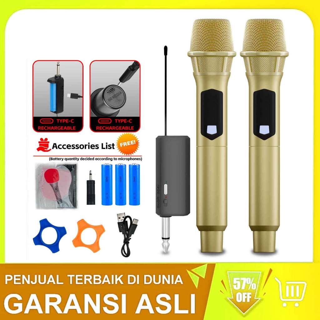 Jual MOREFAND A professional wireless mike is not wirelessly recharged ...