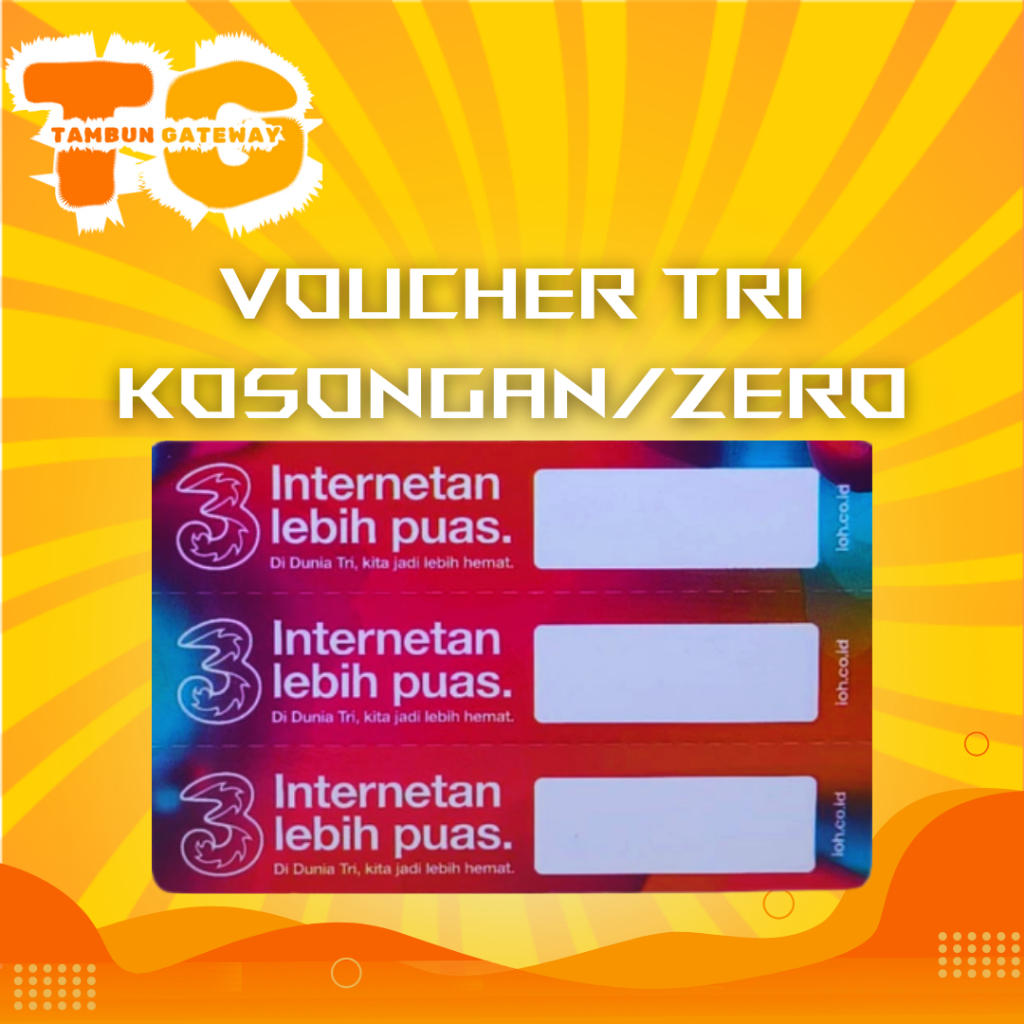 Jual Voucher Tri Kosong / Voucher Tri Zero | Shopee Indonesia