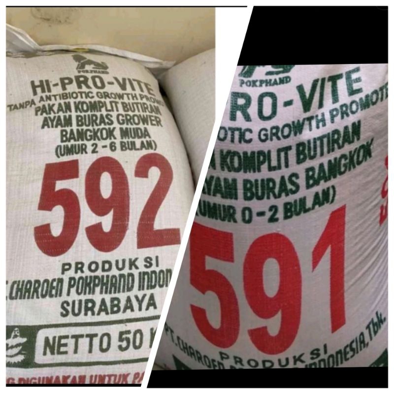 Jual Hi Pro Vite Pakan Ayam Bangkok 591/592 Pur Ayam Kemasan 15 Kilo ...
