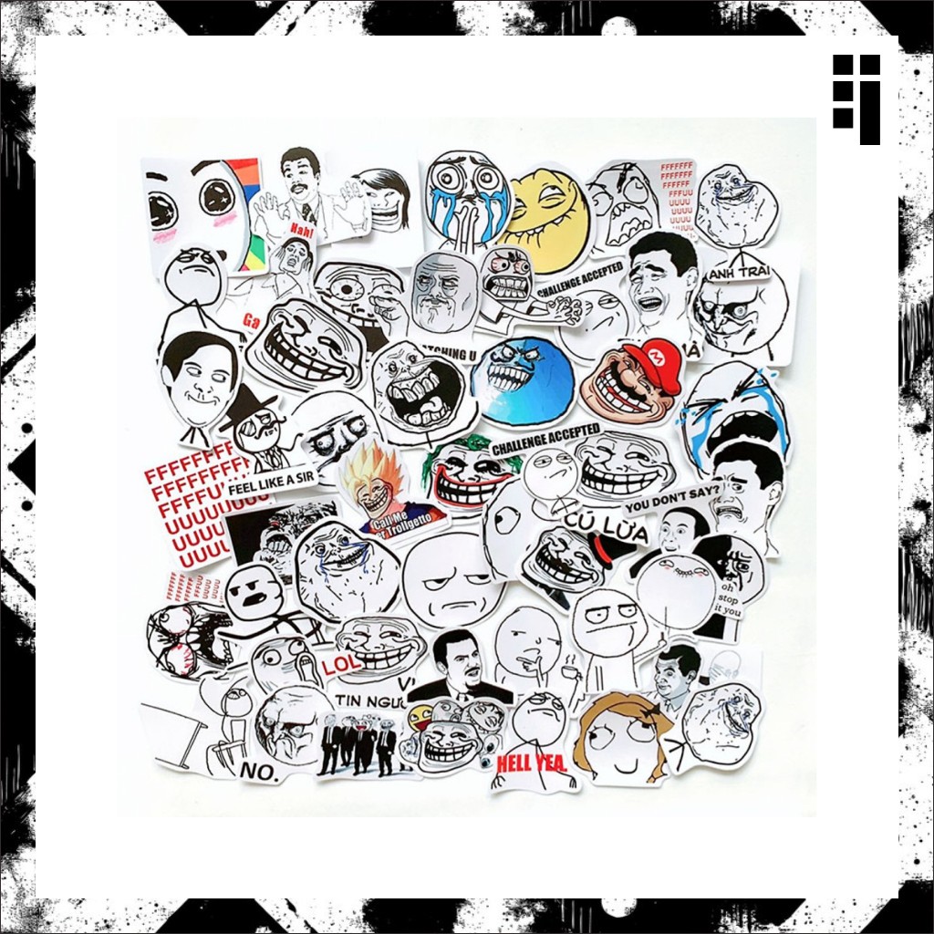 Jual Stiker Cutting MEME TROLL FACE Vinyl | Shopee Indonesia