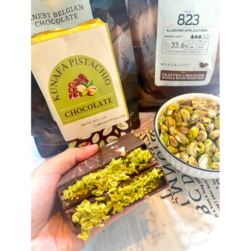 Jual CHOCOLATE DUBAI KUNAFA PISTACHIO PREMIUM | Shopee Indonesia