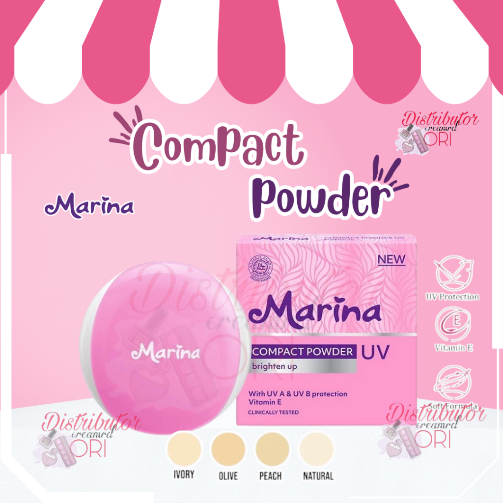Jual Marina Compact Powder UV Brighten Up 12gr - Bedak Padat Marina ...