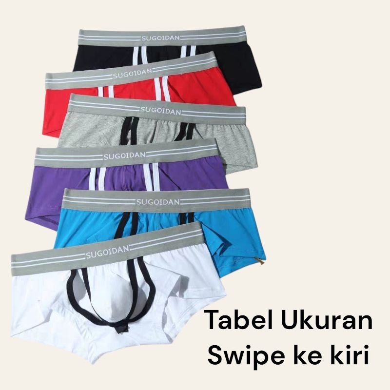 Jual U 053 mini boxer pria laki katun halus sexy ada kancing jepret ...