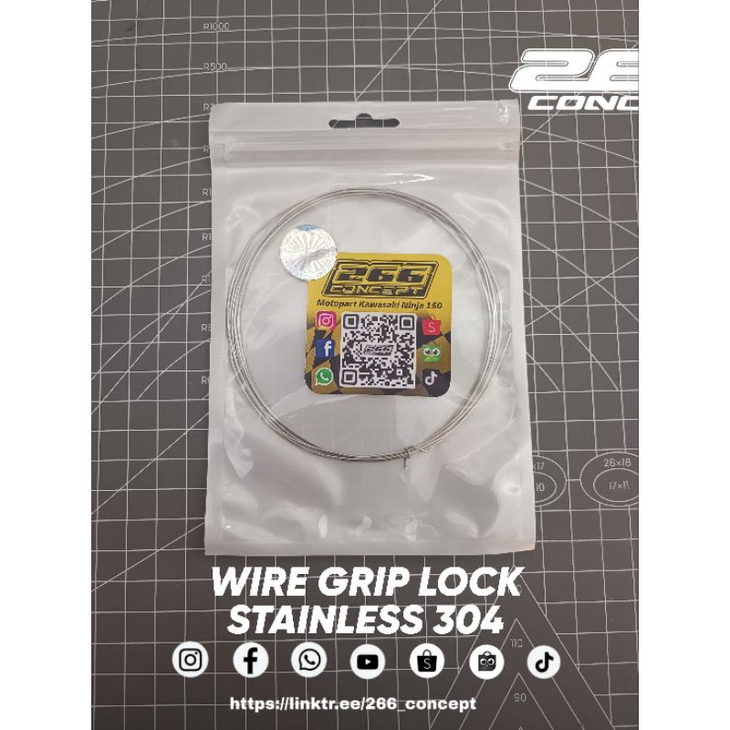 Jual Wire Grip Lock Kawat Stainless 304 (soft) Kunci Handgrip Universal ...