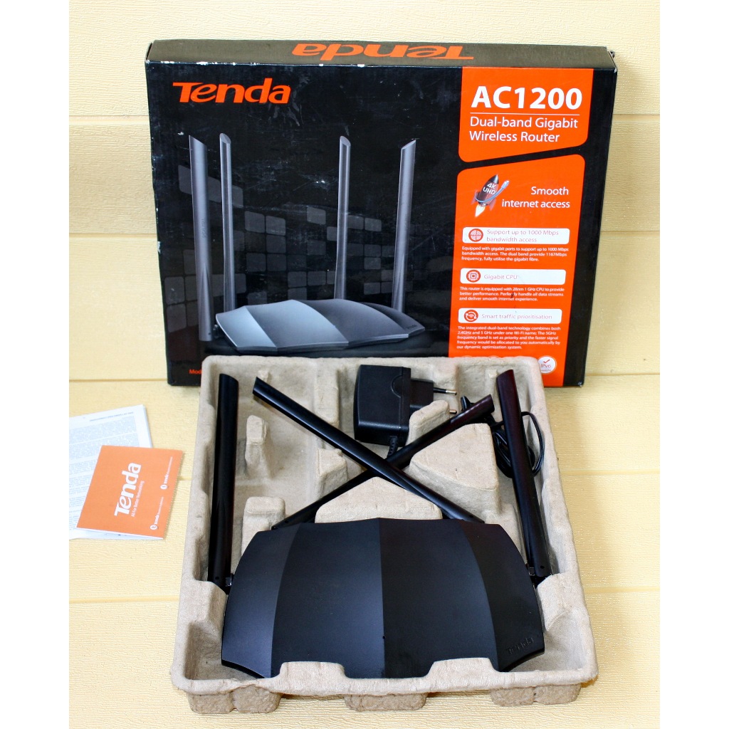 Jual GIGABIT WIFI ROUTER TENDA AC8 AC1200 DUAL BAND 4 ANTENA GIGABIT WIFI ROUTER GAMING | Shopee ...
