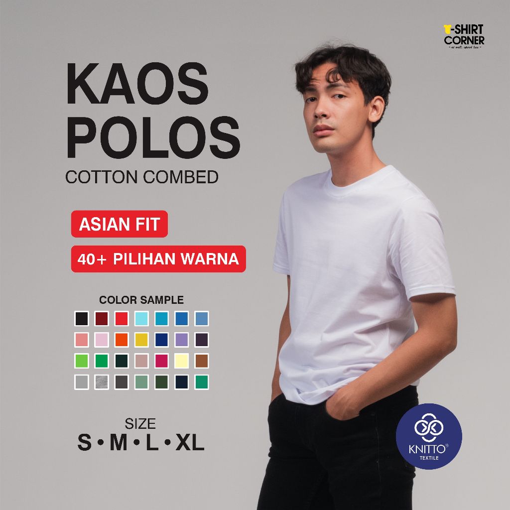 Jual [GROSIR] Kaos Polos Pria Wanita UNISEX Cotton Combed Premium ...