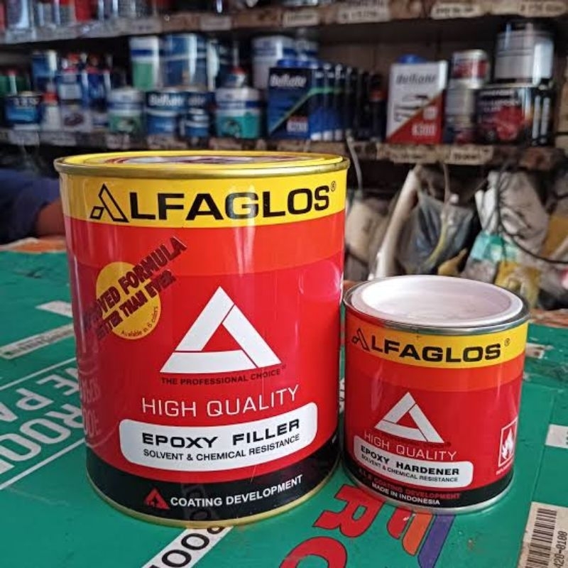 Jual EPOXY FILLER ALFAGLOS CAT DASAR 1KG | Shopee Indonesia