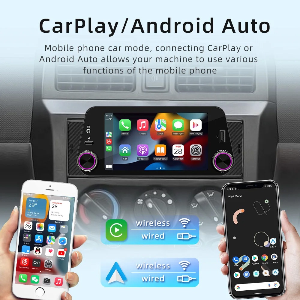 Jual Head Unit Mobil 1 DIN MP5 Bluetooth Touch Screen 5 Inch - F152W ...