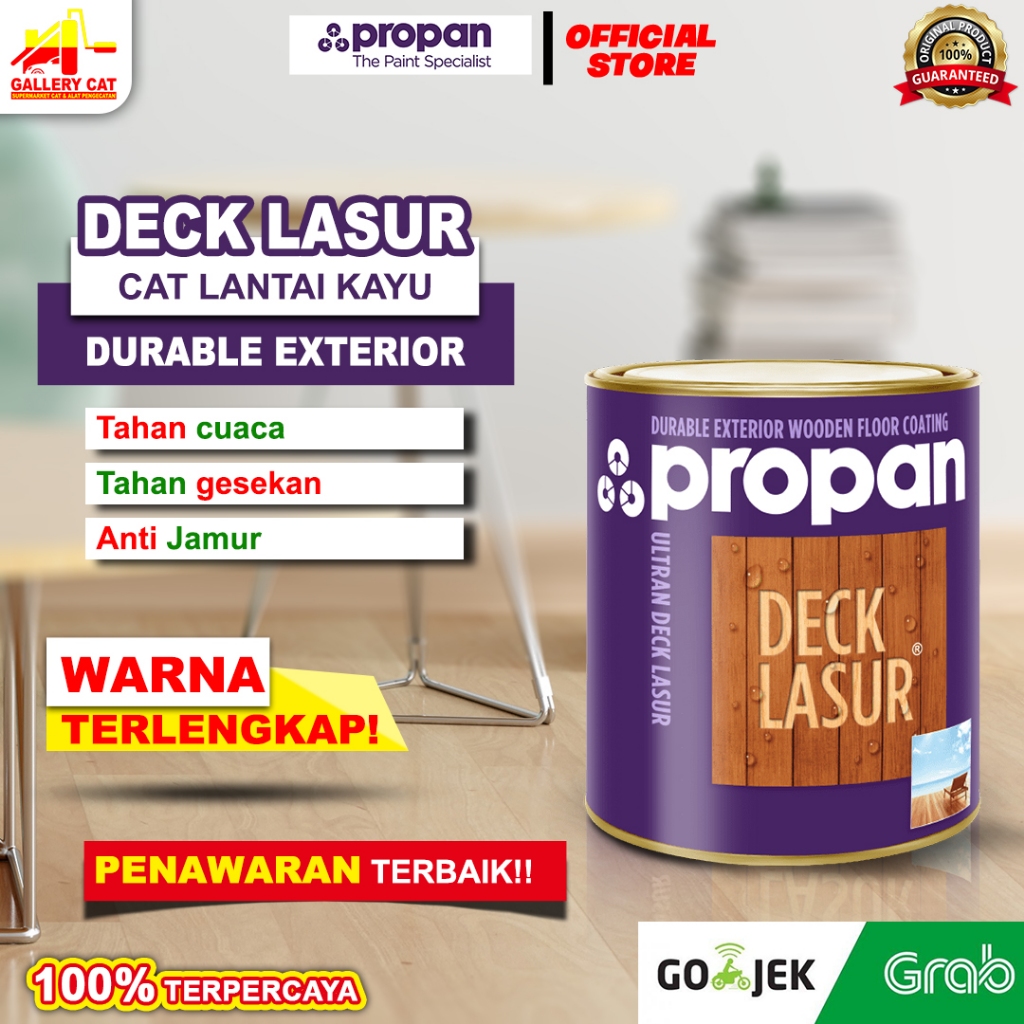 Jual CAT LANTAI KAYU EXTERIOR DECK PROPAN DECK LASUR EDL-601 1LITER ...