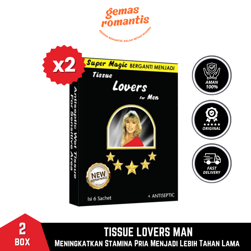 Jual Tissue Magic Lovers Man 2 BOX isi 6 Sachet Tisu Super Magic Man ...