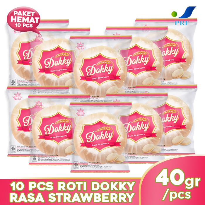 Jual Prima Rasa Food Roti Dokky - Paket 10 pcs - Rasa Strawberry- Roti ...