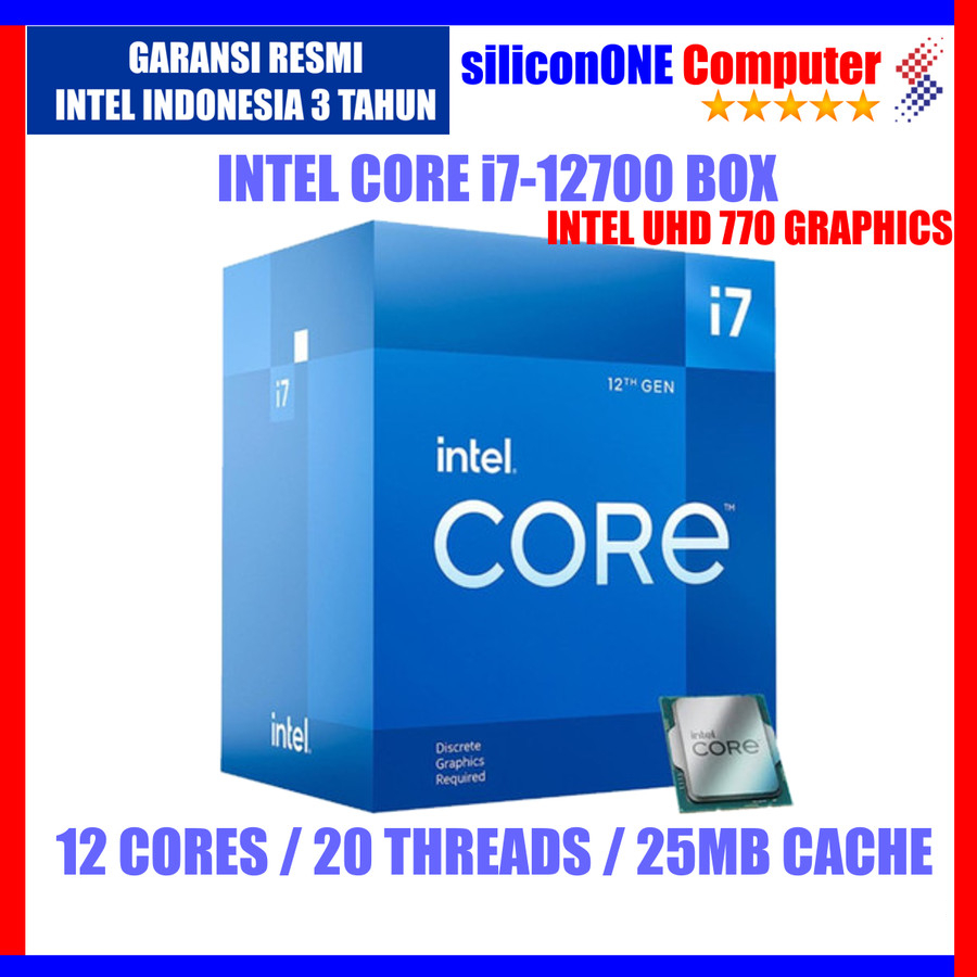 Jual Intel Processor Core i7-12700 BOX 12700 Alder Lake 12th | Shopee Indonesia