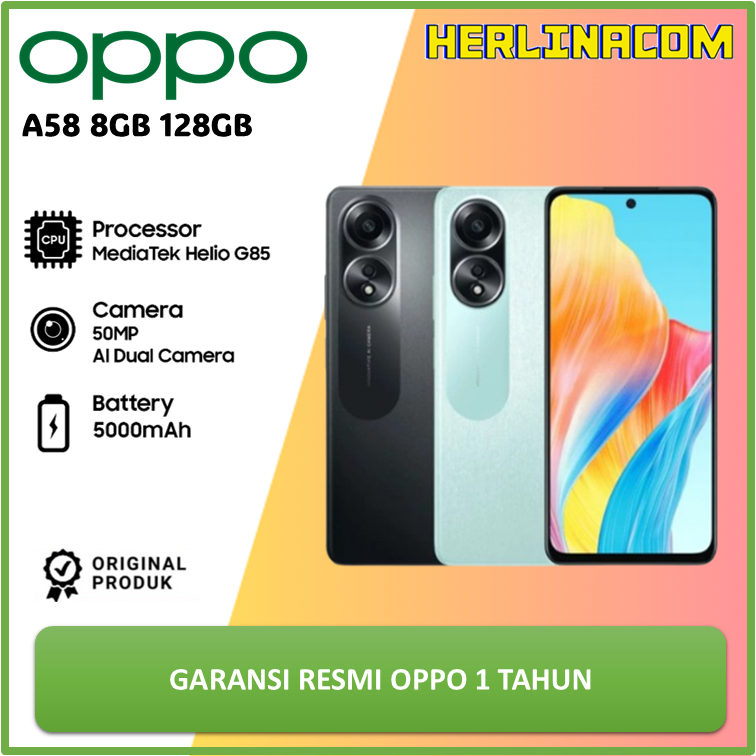 Jual OPPO A58 8GB 128GB - NEW SEGEL BOX - GARANSI RESMI INDONESIA ...