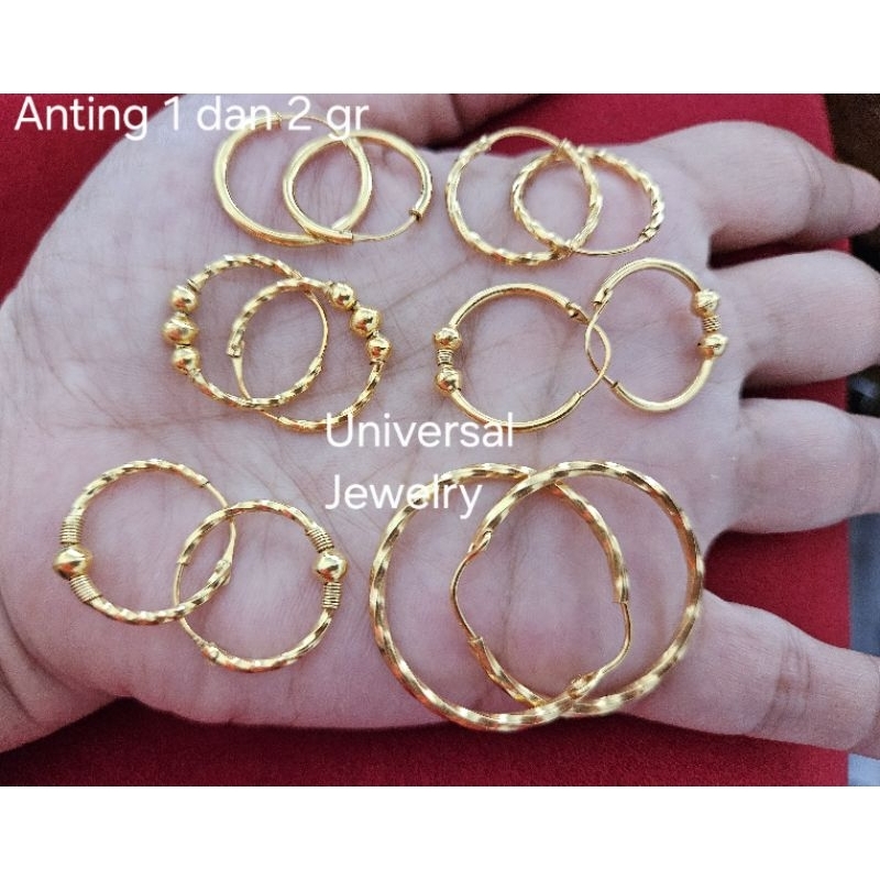 Jual Anting Dewasa Ring Emas Muda satu / Dua gr | Shopee Indonesia