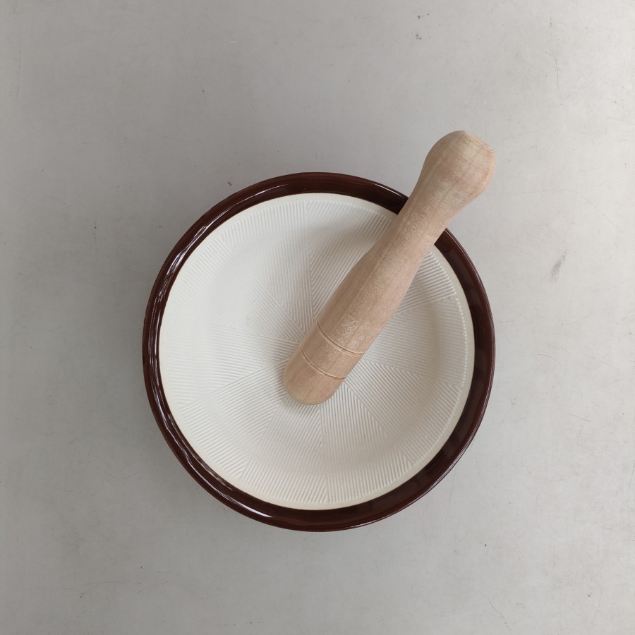 Jual suribachi mortar jepang keramik ukuran XL diameter 13.5 cm | Shopee Indonesia