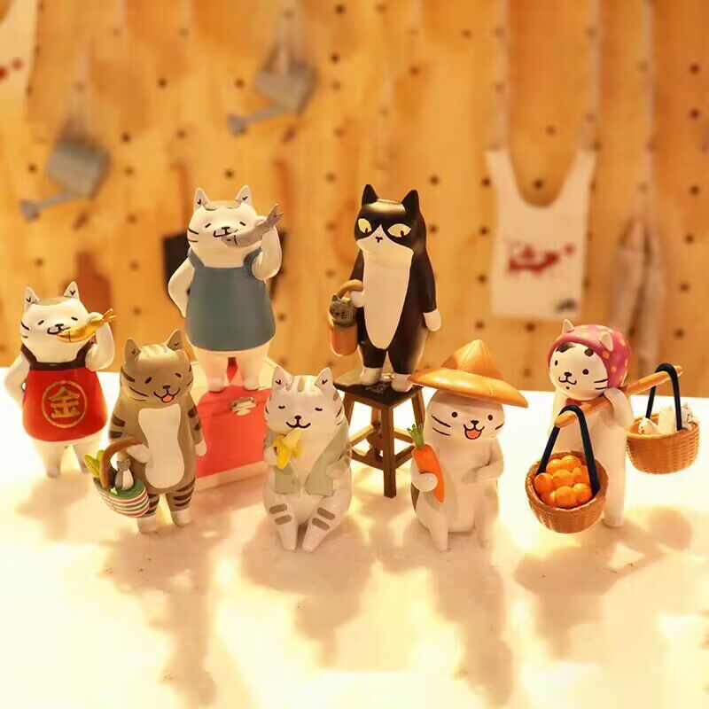 Jual Blind Box Figure Ms. Cat Meow Meow Market Kucing Pasar unik lucu ...