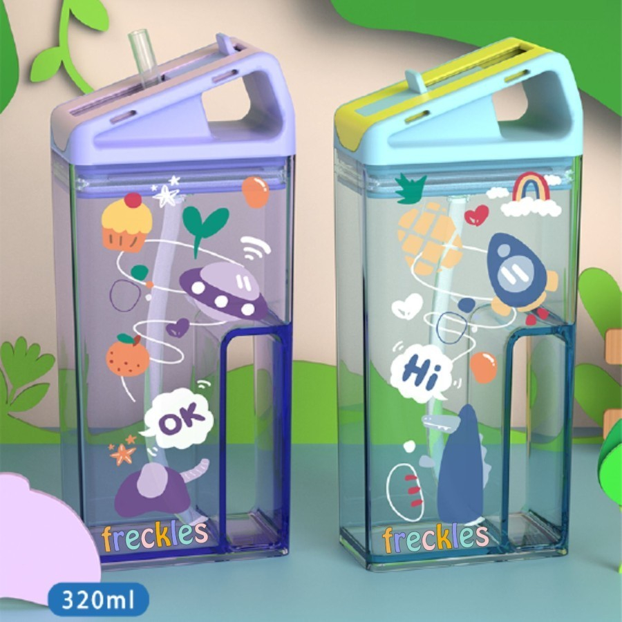 Jual Freckles Lollypop Joy Straw Bottle 320 ML ( Big ) Botol Minum Anak ...