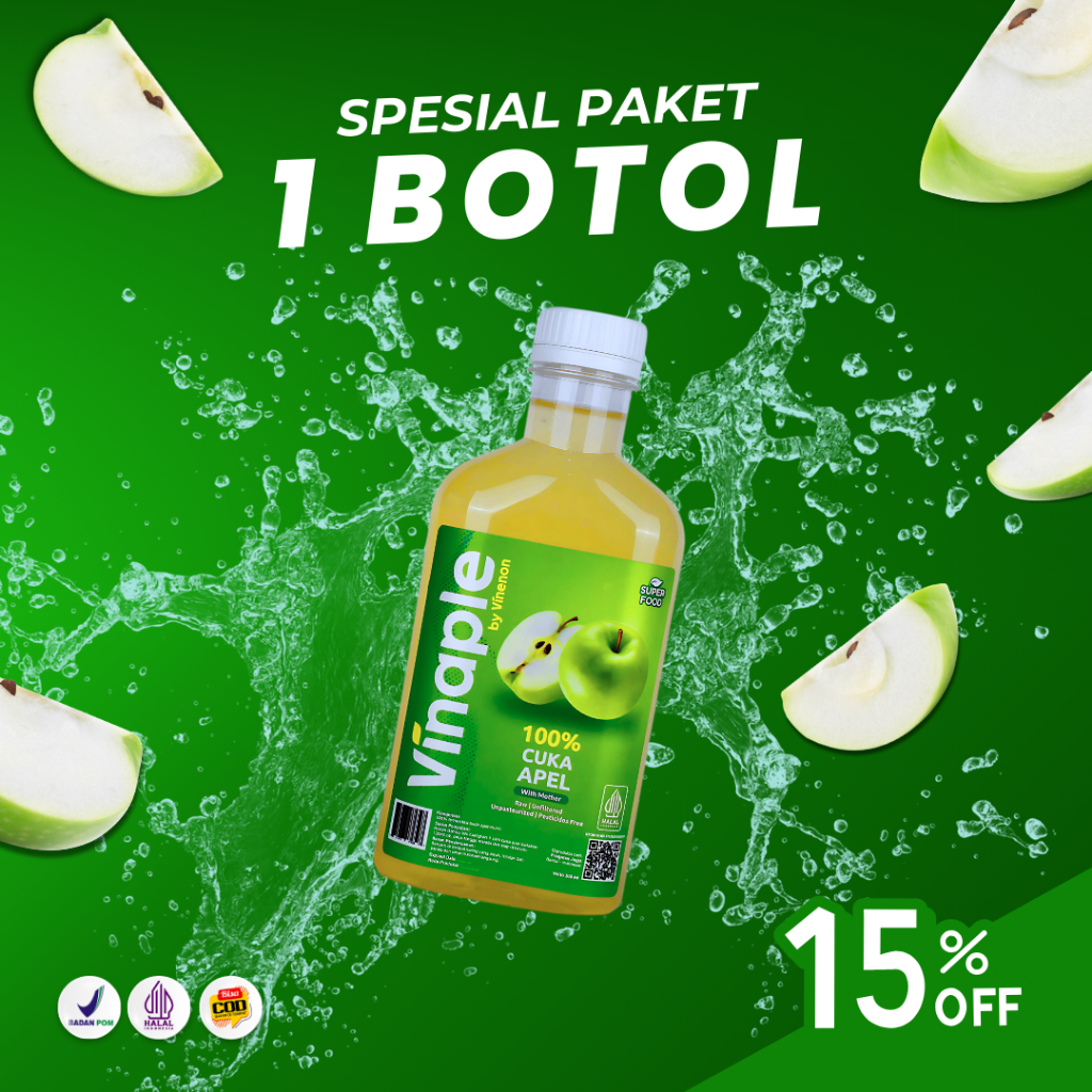 Jual VINAPLE by Vinenon - Cuka Apel Original 300Ml - Apple Cider ...
