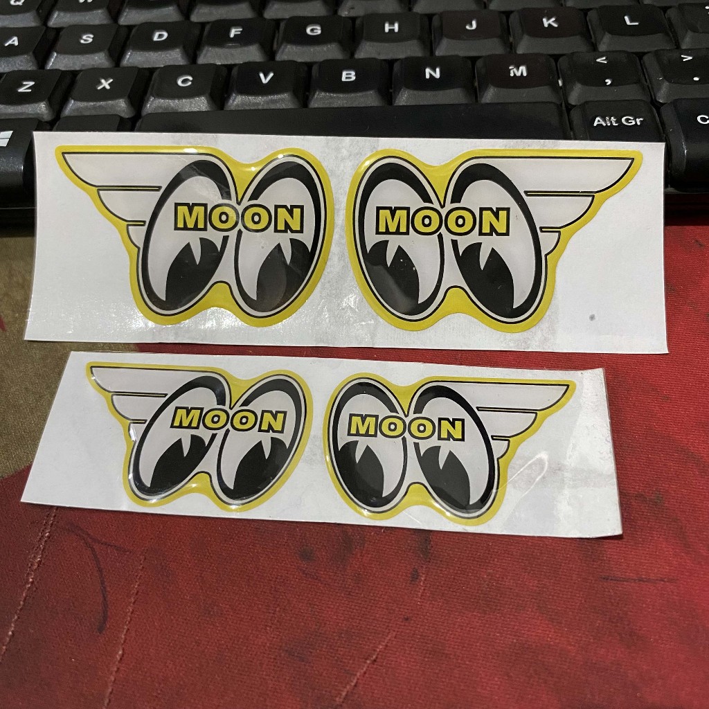 Jual Sticker Timbul Resin Mooneyes Stiker Lentur 3D Moon Eyes Sepasang ...