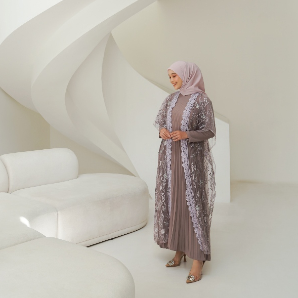 Jual Aura Label - Daniela Dress In Purple | Shopee Indonesia