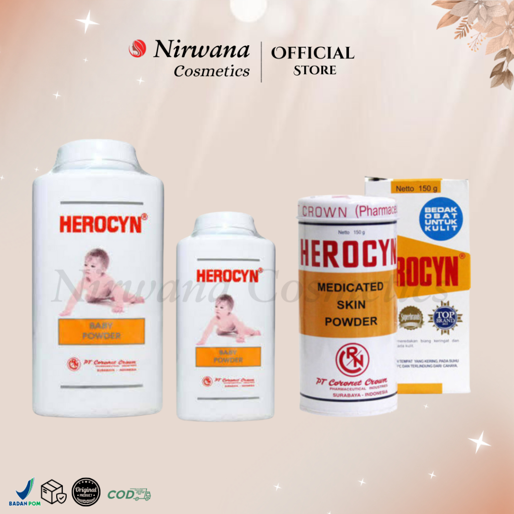 Jual Herocyn Medicated Skin Powder☆ NIRWANACOSMETICS ☆ | Shopee Indonesia
