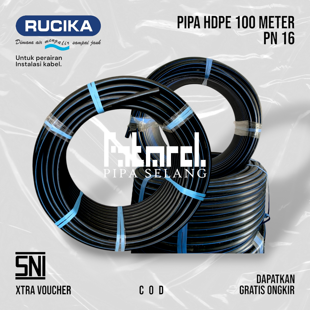 Jual Pipa HDPE Rucika 1/2 Inch Per 100 Meter PN16 | Shopee Indonesia