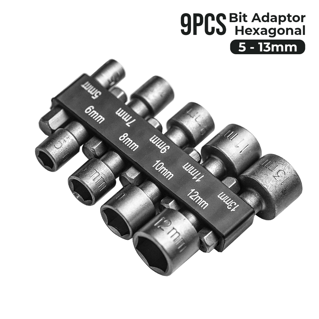Jual Mata Bit Adaptor Hexasonal one set Tahan Benturan Kuat 6790-9pcs ...