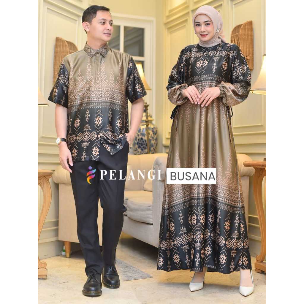 Jual Couple Dress SYAMEERA Bahan Silk Premium Set Pasangan Atasan ...