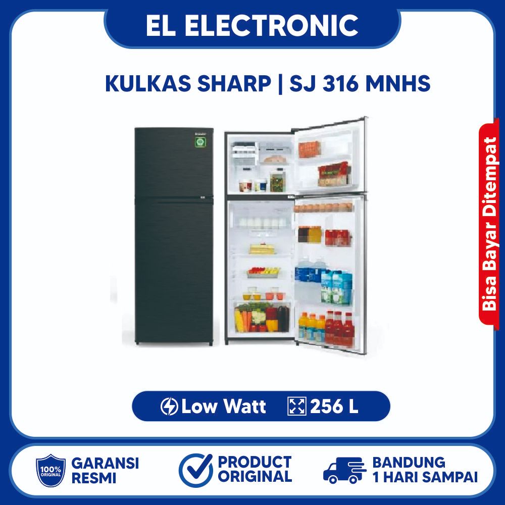 Jual Kulkas SHARP 2 Pintu Type SJ 316 MNHS GARANSI RESMI | Shopee Indonesia