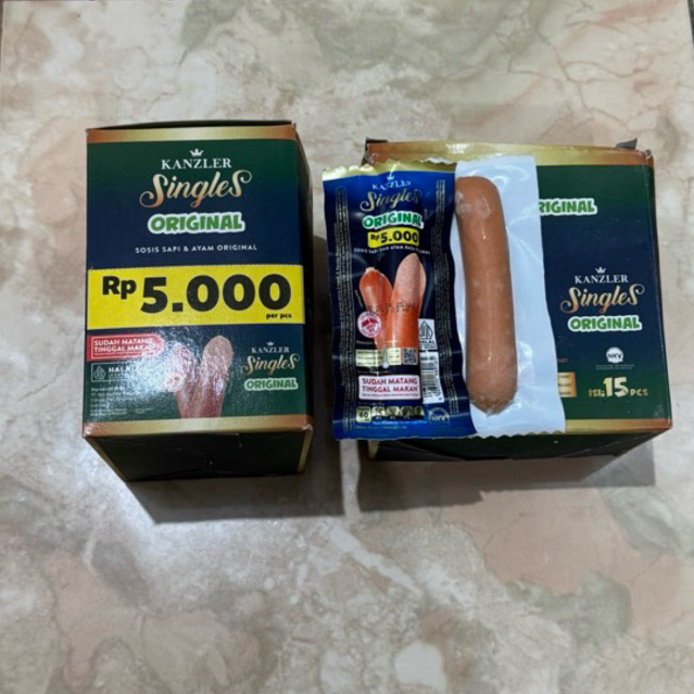 Jual 1 Box Sosis Kanzler Singles 35gr 5000 Goceng | Shopee Indonesia