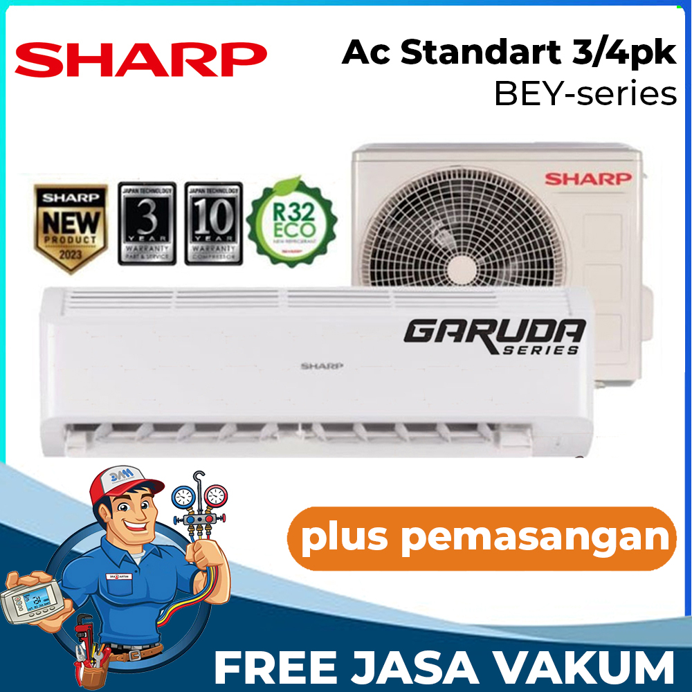 Jual AC SHARP 3/4 PK + PASANG AH-A07 BEY - WATT 590W Garansi Resmi 10 TH | Shopee Indonesia