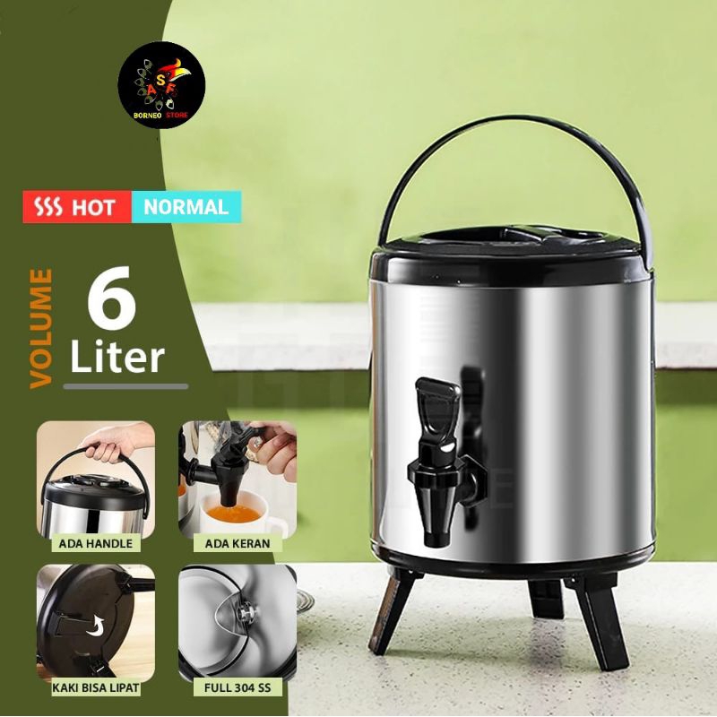 Jual TERMOS DISPENSER MILK TEA BUCKET TEMPAT AIR PANAS DINGIN KAPASITAS ...