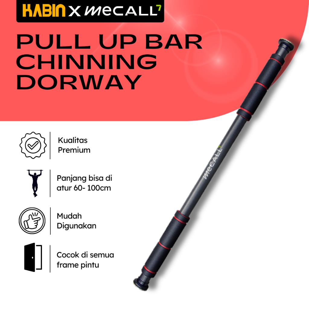 Jual Alat Fitness Pull Up Bar Gym Dinding Pintu Olahraga Rumah 60-100cm ...
