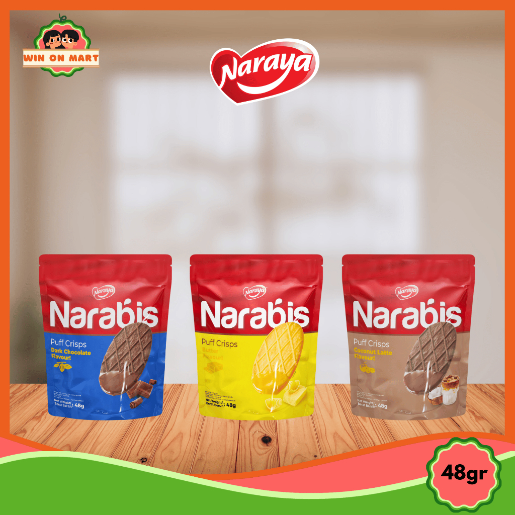 Jual Biskuit | Naraya Narabis Puff Crips 48gr | Butter | Coconut Latte ...
