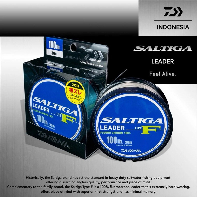 Jual Senar Leader Fluorocarbon 100% Daiwa Saltiga Type F Made In Japan | Shopee Indonesia